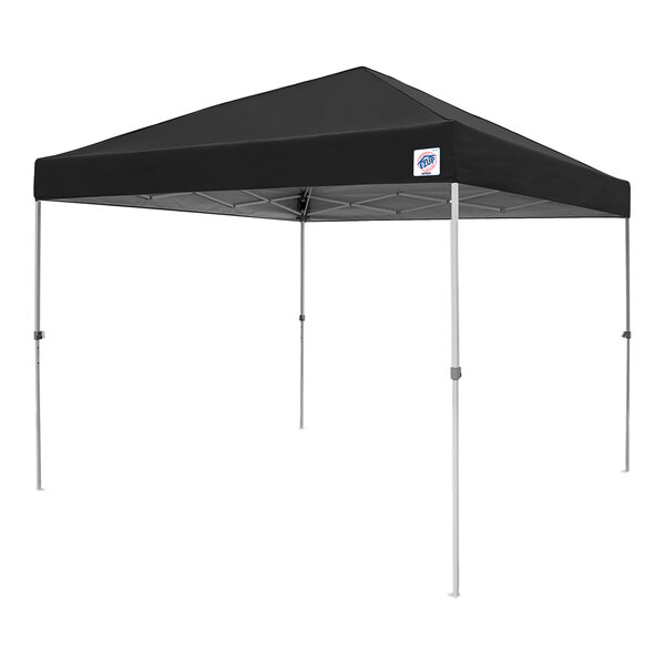 E-Z Up PTSBK10 Patriot® ONE-UP® Instant Shelter 10' x 10' Black Canopy ...
