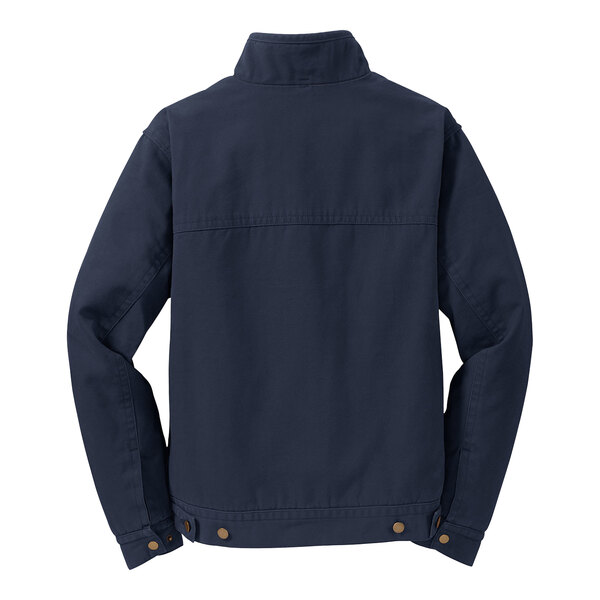 CornerStone CSJ40 Unisex Navy Washed Duck Cloth Flannel-Lined Work ...
