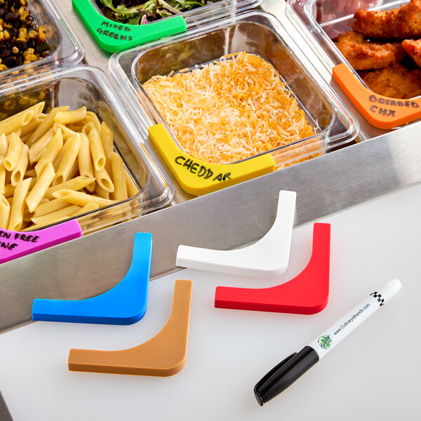 Choice 3" Green Blank Write-On Food Pan Corner Label