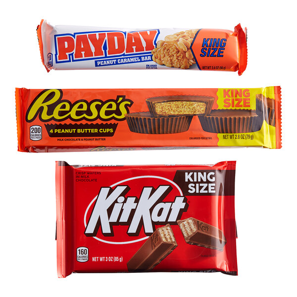 HERSHEY'S Chocolate King Size Candy Bar Variety Pack - 72/Case