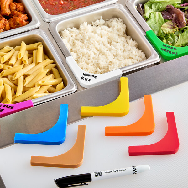 Vigor 3" Yellow Blank Write-On Food Pan Corner Label