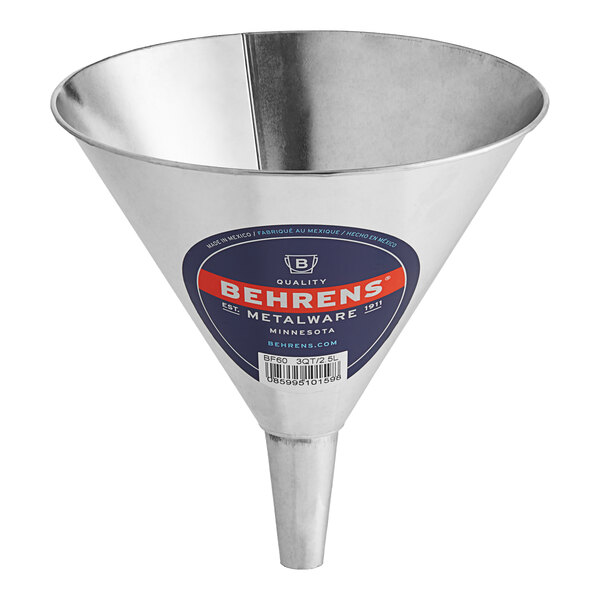 Behrens 3 Qt. Tin Funnel BF60