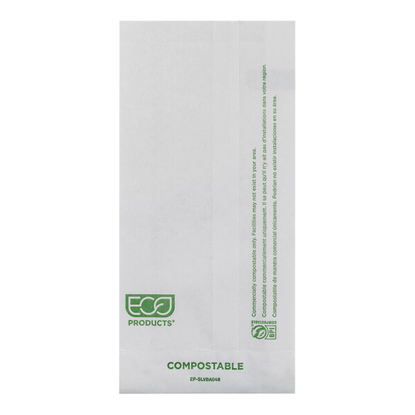 Eco-Products 1 lb. White Compostable Paper Bag - 1000/Case
