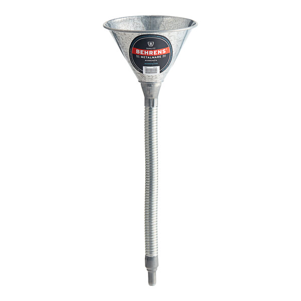 Behrens 1 Qt. Galvanized Steel Funnel with 14" Flex Spout and Brass ...