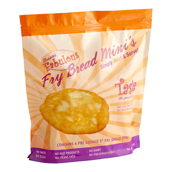 Brian's Fabulous FryBreads 5" Mini Fry Bread 4-Count - 12/Case