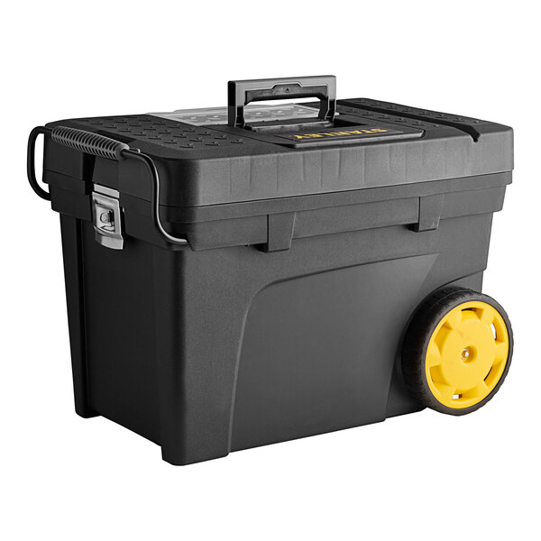 Stanley Promobile 24 1/4" x 14 13/16" x 16 1/2" 17 Gallon Black Mobile ...