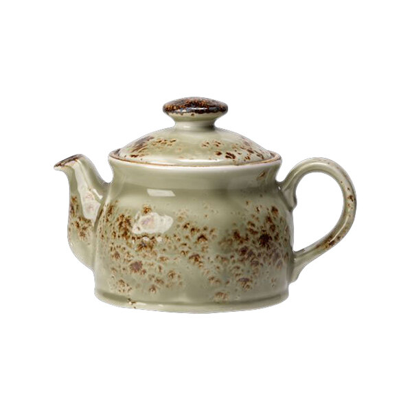 Steelite Performance Craft 15 oz. Green Club Teapot with Lid - 6/Case