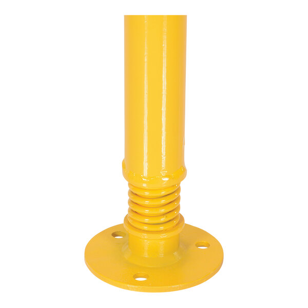 Vestil 5 1/4" x 42" Yellow Steel Fixed Spring-Loaded Safety Bollard ...