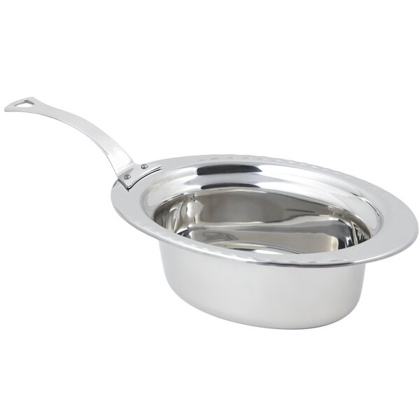 Bon Chef 5603HLSS 13" x 9" x 5" Stainless Steel 3.75 Qt. Full Size Oval ...
