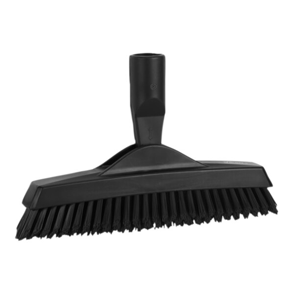 Vikan 70409 8 15/16" Black Angle-Adjustable Grout Brush with Extra ...