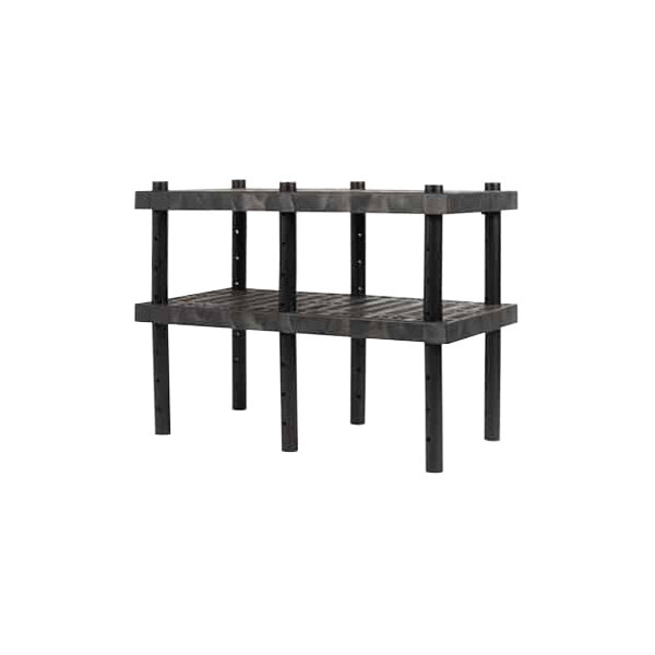 SPC Industrial Work-Bench 36" x 24" x 36" Adjustable 2-Shelf Grid-Top ...