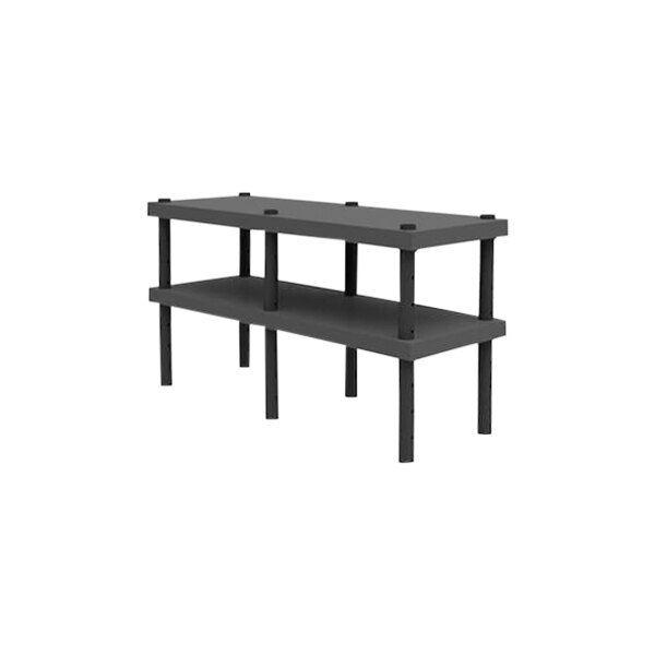 SPC Industrial Work-Bench 66" x 24" x 36" Adjustable 2-Shelf Solid-Top ...