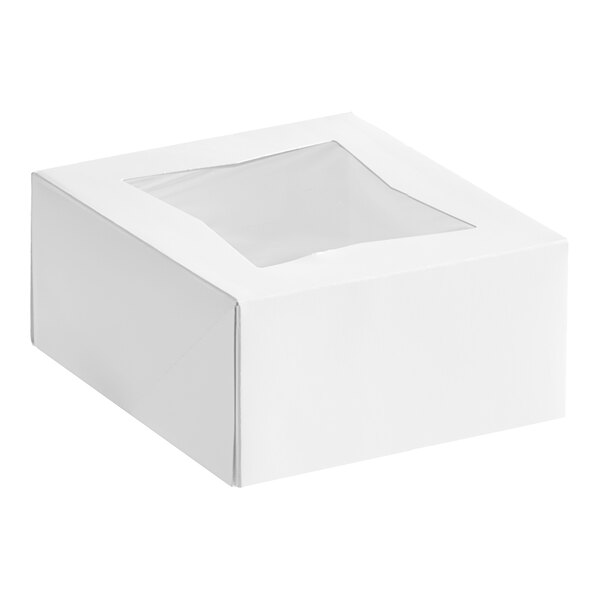 Southern Champion 6" x 6" x 3" White Window Pie / Bakery Box - 200/Case