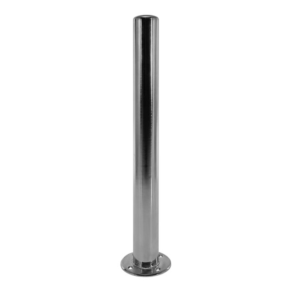 Vestil 8" x 42 1/8" Chrome-Plated Steel Fixed Safety Bollard CBOL-42-4