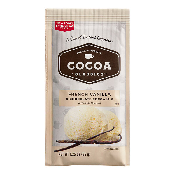 Cocoa Classics French Vanilla and Chocolate Cocoa Mix Packet - 72/Case