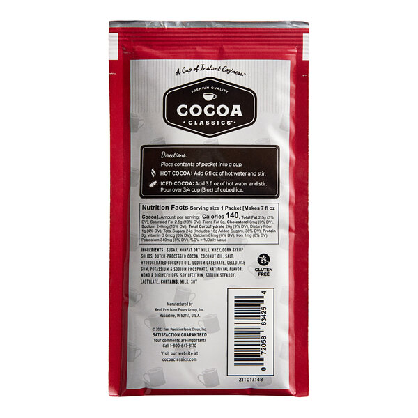 Cocoa Classics Raspberry and Chocolate Cocoa Mix Packet - 72/Case