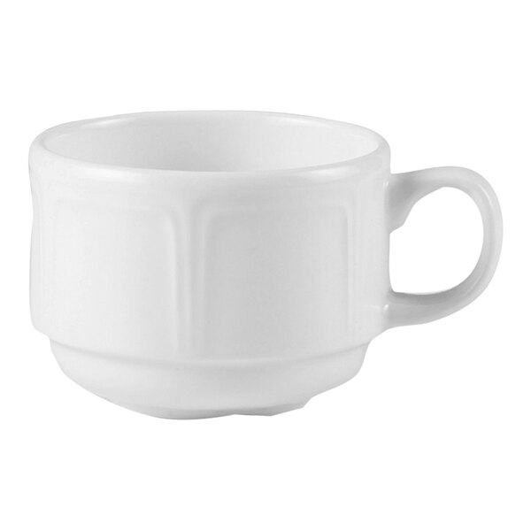 Steelite Distinction Monique 7.5 oz. White Stack Cup - 36/Case