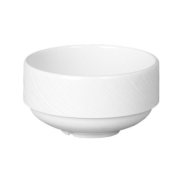 Steelite Distinction Spyro 10 oz. White Embossed Unhandled Stack Soup ...