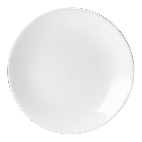 Steelite Distinction Contour 9 1/2" White Round Coupe Plate - 24/Case