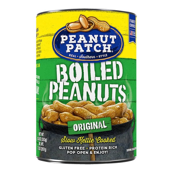 Peanut Patch Original Boiled Peanuts 13.5 oz. Can - 24/Case
