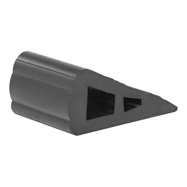 Vestil 6 1/2" x 4" x 3" Black Rubber Triangular Wedge RBW-2
