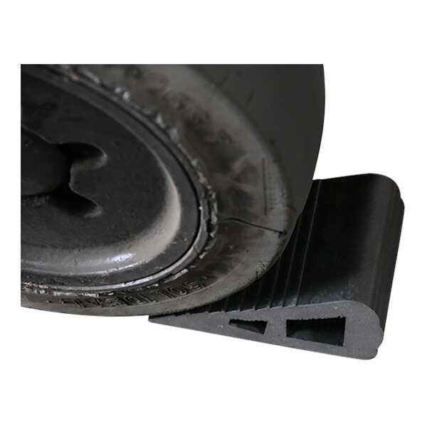 Vestil 6 1/2" x 4" x 3" Black Rubber Triangular Wedge RBW-2