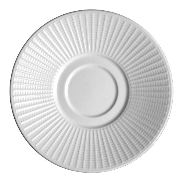 Steelite Distinction Willow 4 5/8" White Double Well Saucer - 12/Case