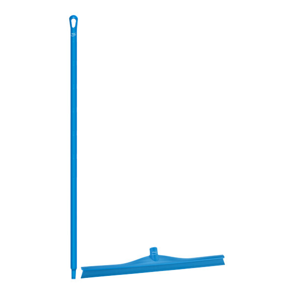 Vikan 23 5/8" Blue Ultra-Hygienic Single Blade Rubber Floor Squeegee ...