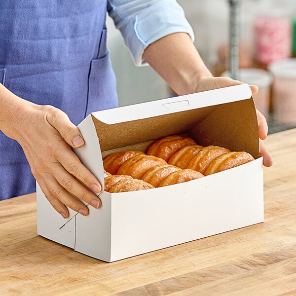 Southern Champion 10" x 6" x 3 1/2" White Donut / Bakery Box - 250/Case
