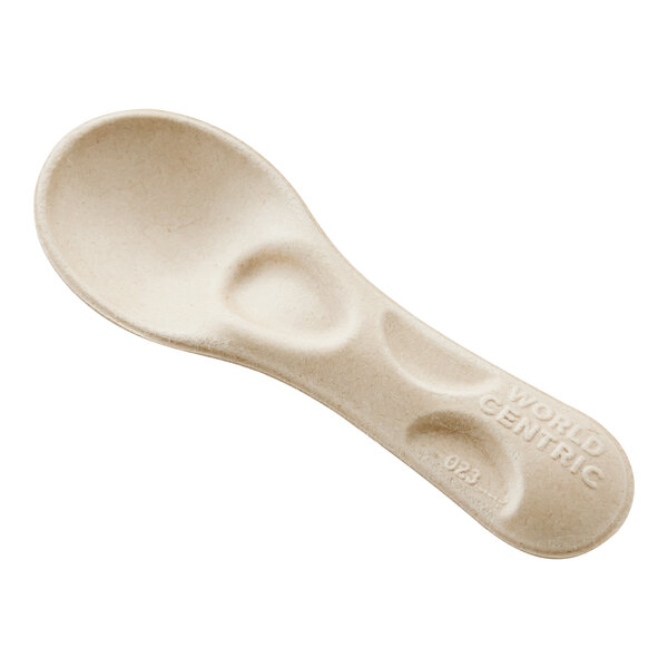 World Centric 3" Compostable Fiber Tasting Spoon - 200/Pack