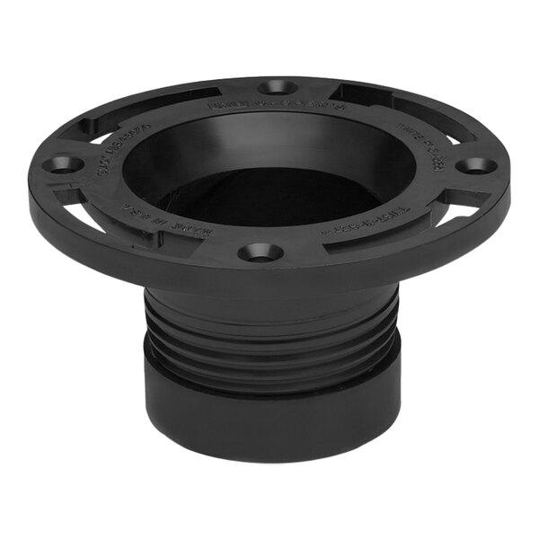 Oatey 43650 Twist-N-Set 4" Black ABS Water Closet Flange