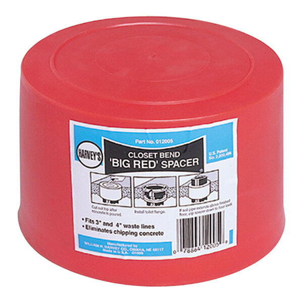 Harvey by Oatey 012005 Big Red Plastic Closet Bend Spacer