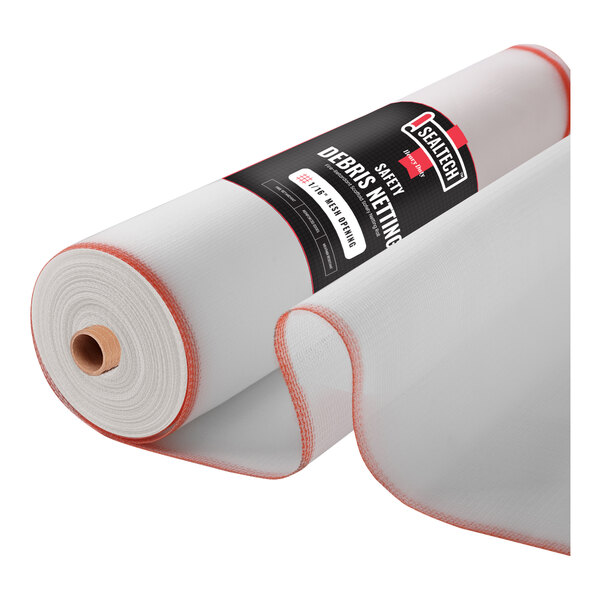 SEALTECH 4' x 200' White Heavy-Duty 1/16" Mesh Safety Debris Netting ...