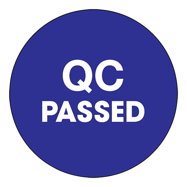 Tape Logic 2" QC Passed Dark Blue Semi-Gloss Paper Permanent Inventory ...