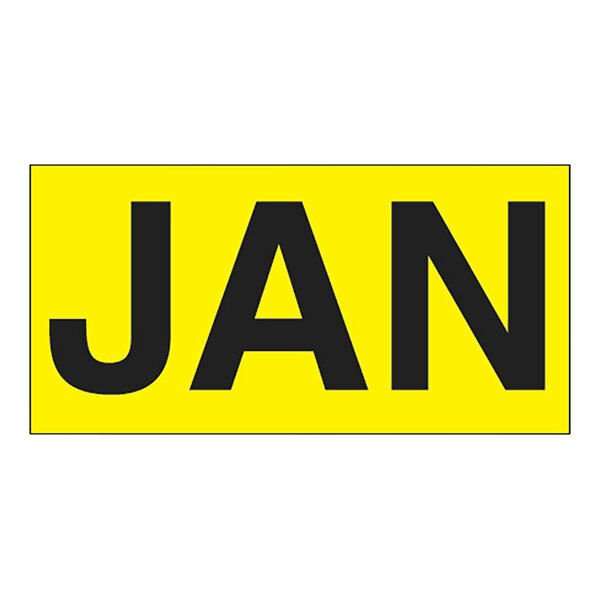 Tape Logic 3" x 6" January Fluorescent Yellow Semi-Gloss Paper ...