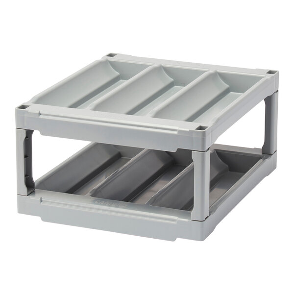 Cambro CSWRKIT14P8151 Camshelving® 14" Soft Gray Double Stack Wine ...
