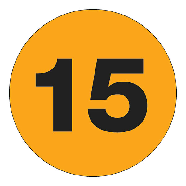 Tape Logic 3" No. 15 Fluorescent Orange Semi-Gloss Paper Permanent ...