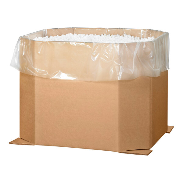 Lavex 46" x 38" x 36" Kraft Corrugated HSC Octagonal Shipping Bulk Bin ...