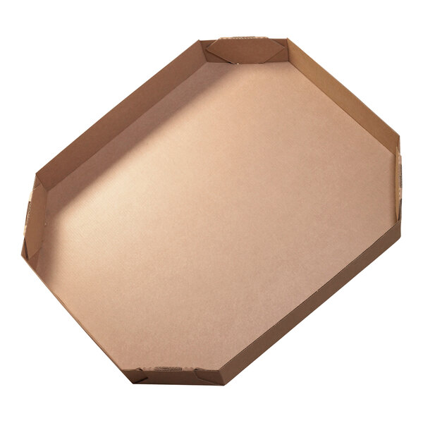 Lavex 46" x 38" x 6" Kraft Corrugated Octagonal Shipping Bulk Bin Lid ...