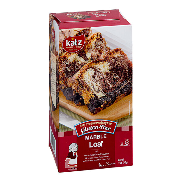 Katz Gluten-Free Individually Wrapped Marble Cake Loaf 12 oz. - 6/Case