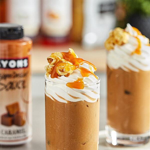 Lyons Designer Dessert Caramel Flavoring Sauce 12 fl. oz. - 12/Case