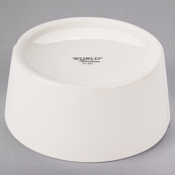 Libbey Farmhouse 15 oz. Round Cream Porcelain Oatmeal Bowl - Sample