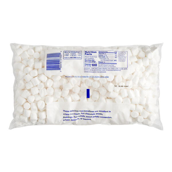 Clown Mini White Marshmallows 1 lb. - 12/Case