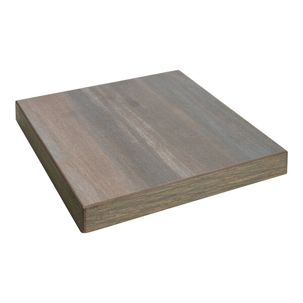 BFM Seating Relic 8" x 8" Chestnut Square 1" Thick Melamine Table Top ...