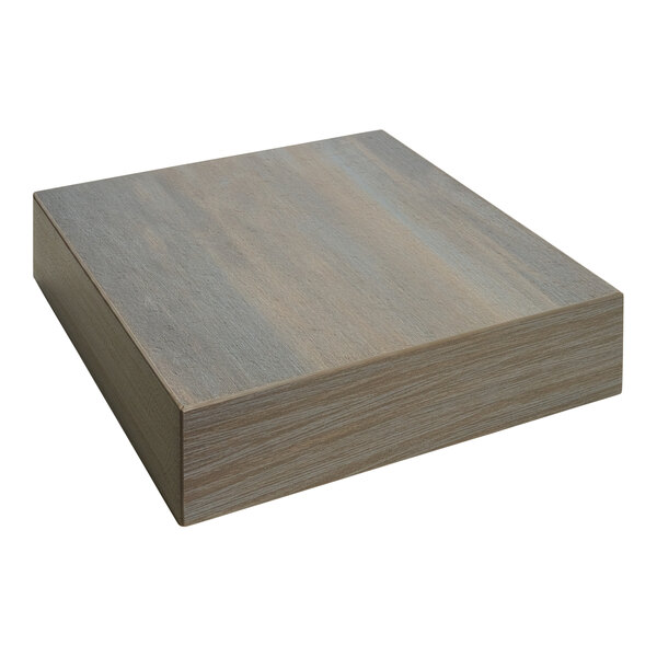 BFM Seating Relic 8" x 8" Chestnut Square 2" Thick Melamine Table Top ...