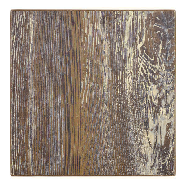 BFM Seating Relic 8" x 8" Farm House Square 1" Thick Melamine Table Top ...