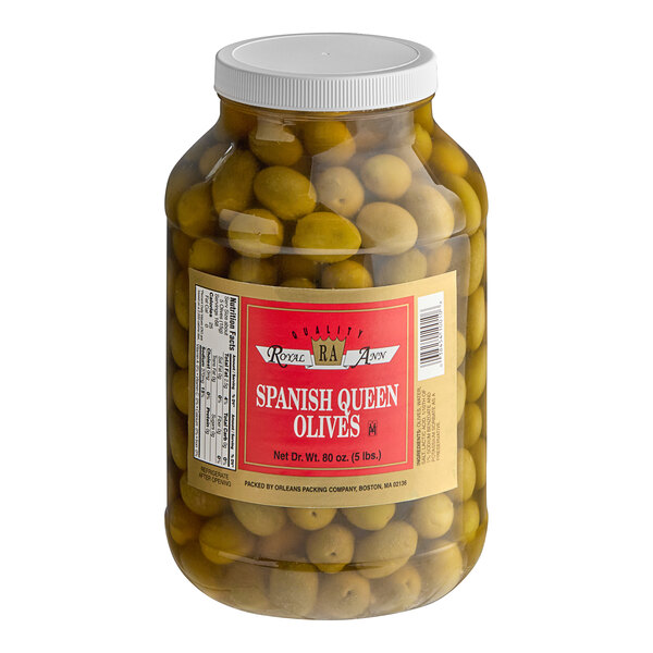 Whole Spanish Queen Olives 1 Gallon (5 lb. Dr. Wt.) - 160/180 Count - 4 ...