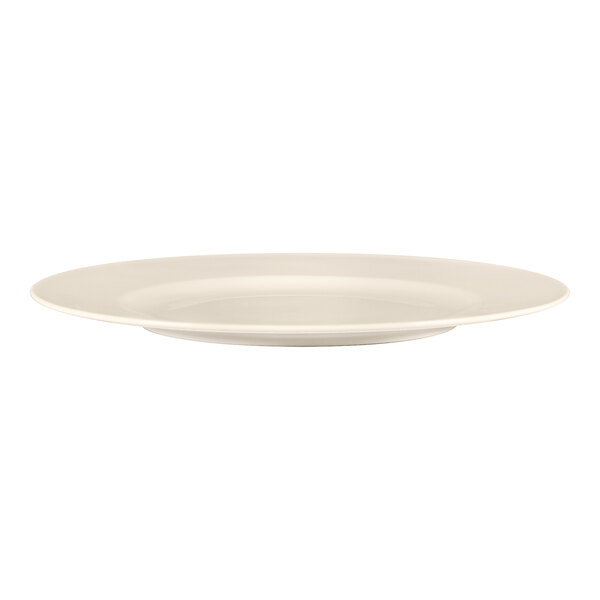 RAK Porcelain Bravura 12 5/8" Bone China Round Flat Plate with Rim - 6/Case