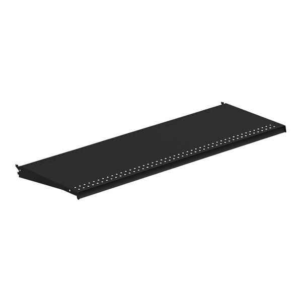 Lozier 48" x 13" Black Steel Shelf for Pegboard Gondola Merchandisers