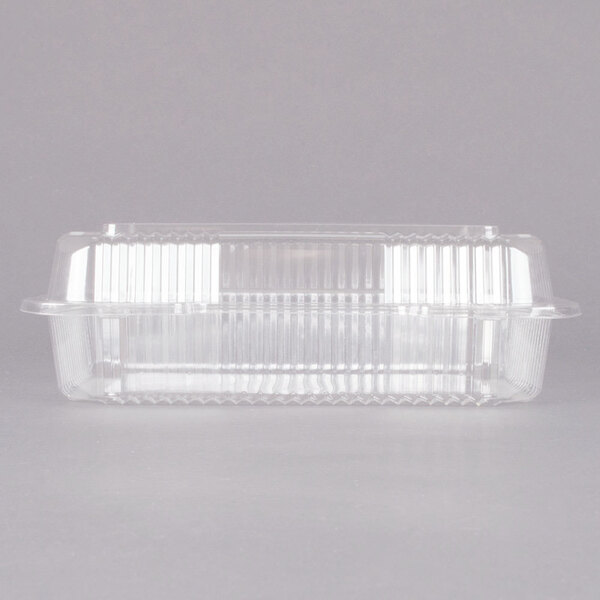 Dart StayLock® 9 3/8" x 6 3/4" x 3 1/8" Clear Hinged PET Plastic Medium ...